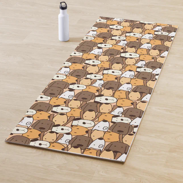 Cute Dogs Animal Pattern Yoga Mat | Zazzle
