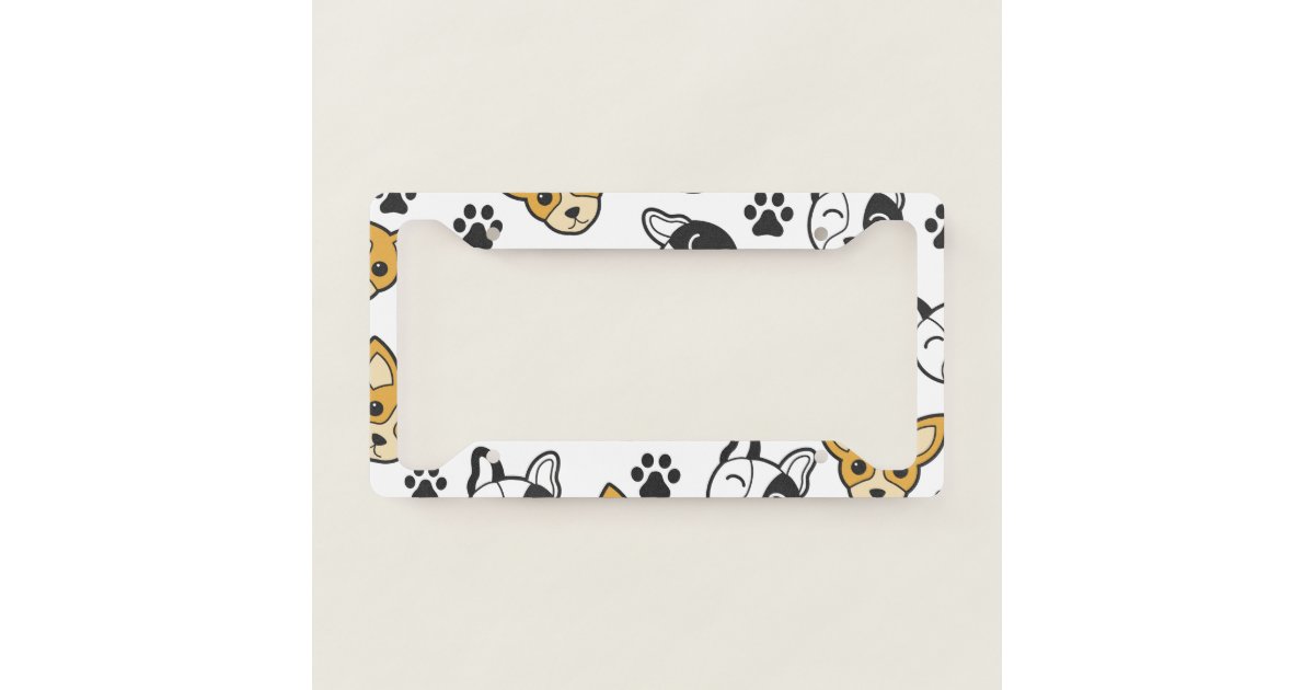 Cute Dogs License Plate Frame | Zazzle