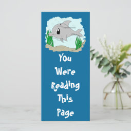 Cute Dolphin Bookmark Template | Zazzle