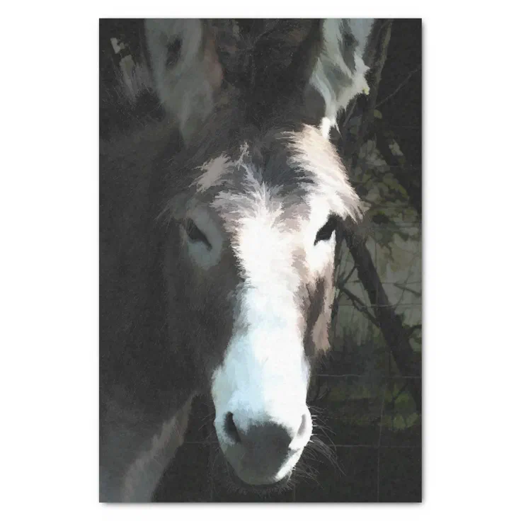 CUTE DONKEY TISSUE PAPER | Zazzle