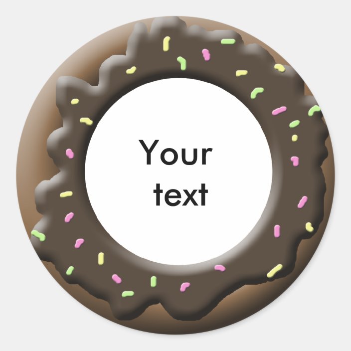 Cute Donut Classic Round Sticker | Zazzle
