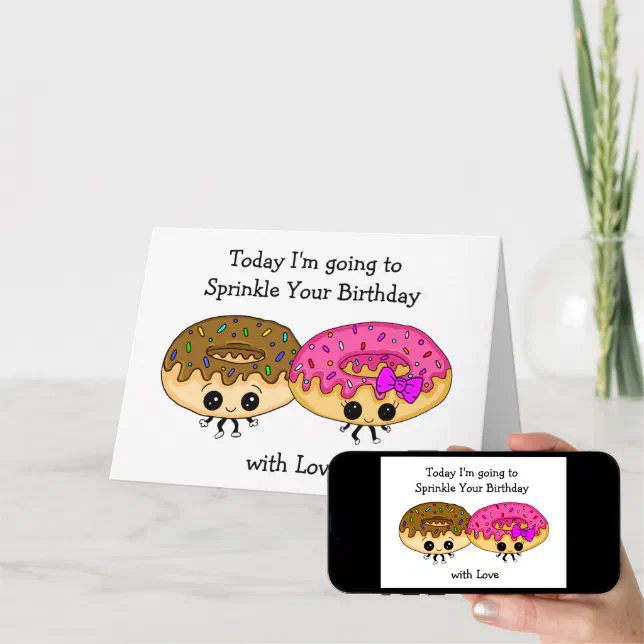 Cute Donut Pun Birthday Card | Zazzle