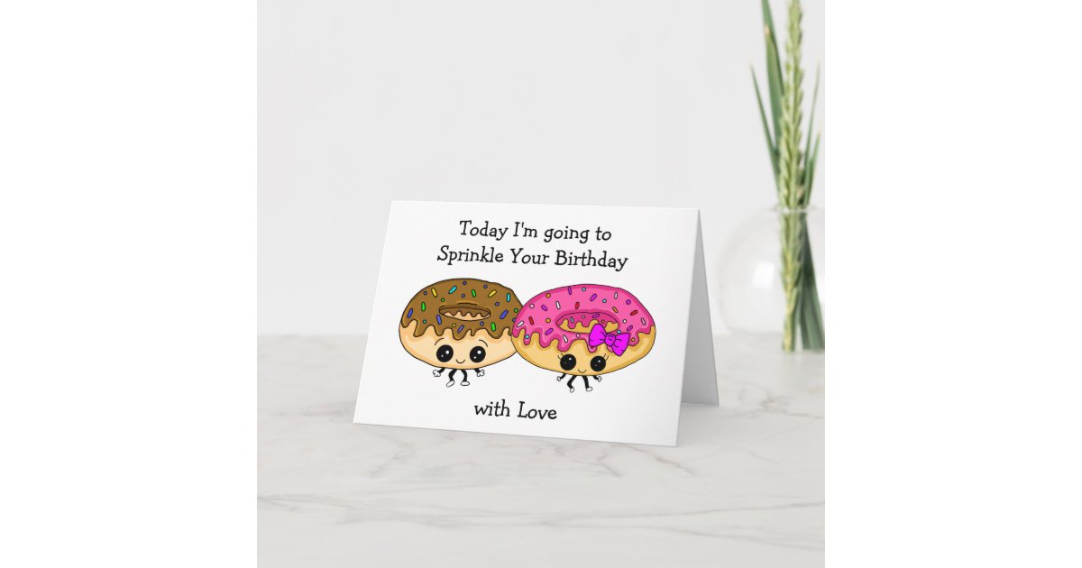 Cute Donut Pun Birthday Card | Zazzle