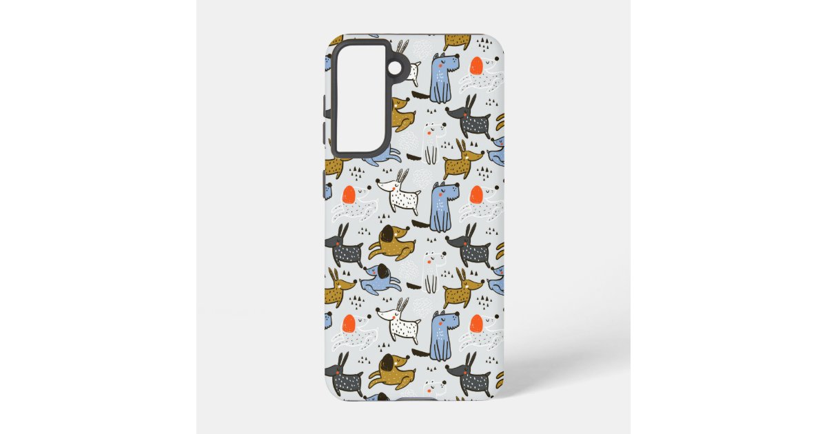 Cute Doodle Dog Pattern Samsung Galaxy Case | Zazzle