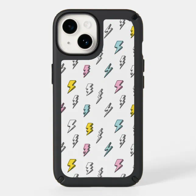 Cute Doodle Lightning Bolt Pattern Speck iPhone Case | Zazzle