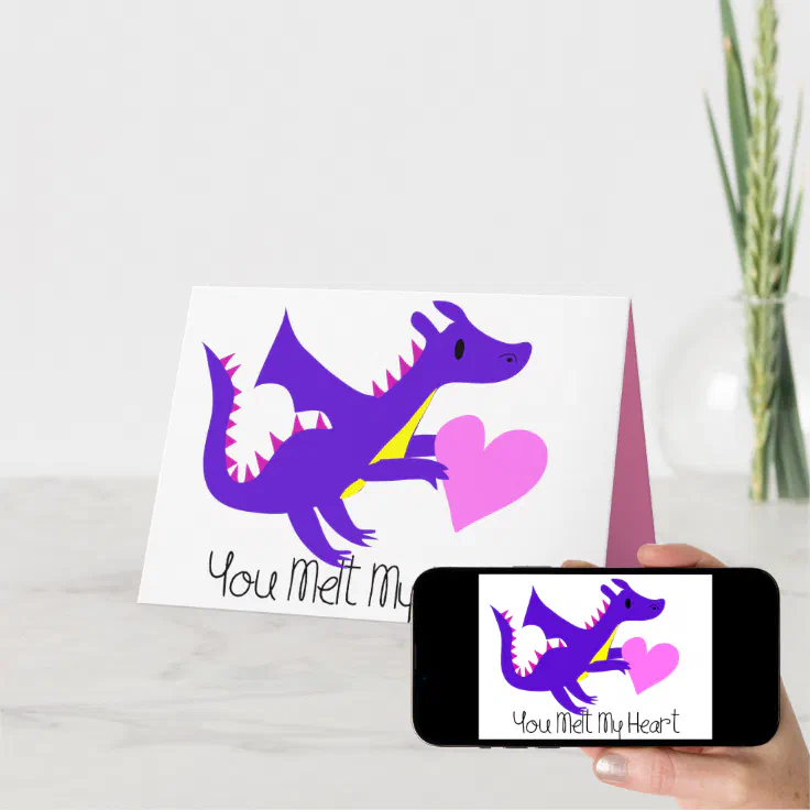 Cute Dragon Valentines Day Card Dragon Valentines | Zazzle