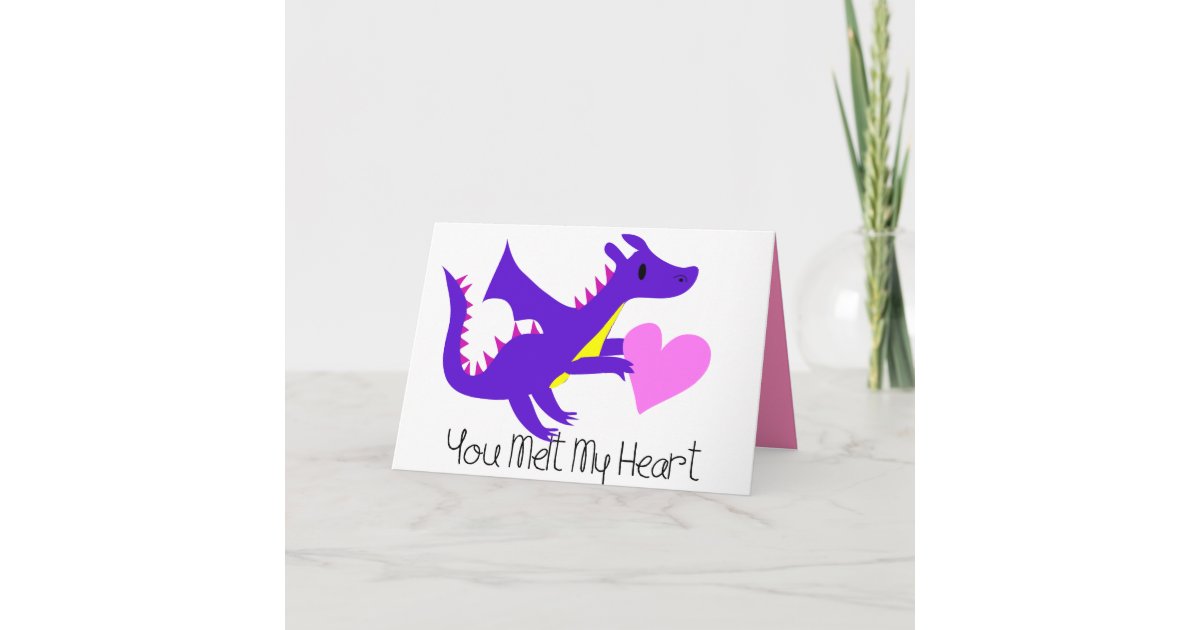 Cute Dragon Valentines Day Card Dragon Valentines | Zazzle.com