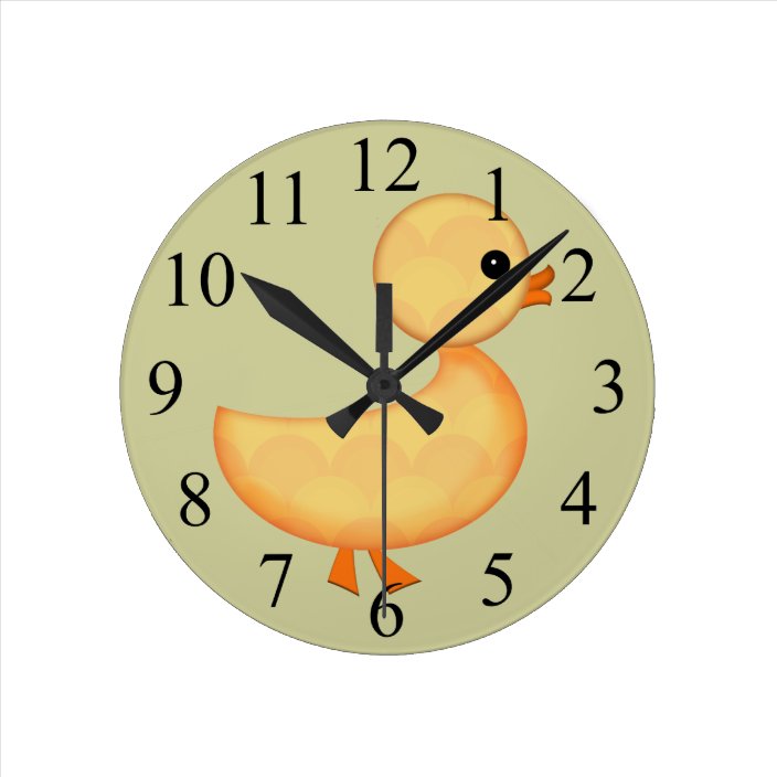 Cute Duckling Wall Clock For Kids | Zazzle.com