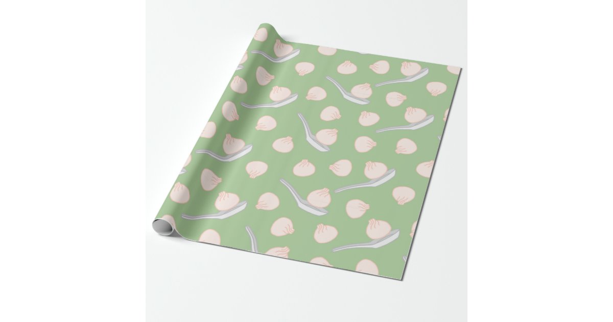 Cute Dumpling Pattern Wrapping Paper | Zazzle