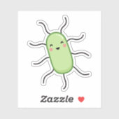 Cute E. coli bacteria - kawaii microbe Sticker | Zazzle