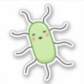 Cute E. coli bacteria - kawaii microbe Sticker | Zazzle