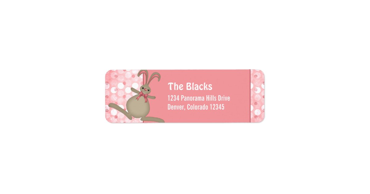 Cute Easter Bunny Rabbit Easter Mailing Labels | Zazzle
