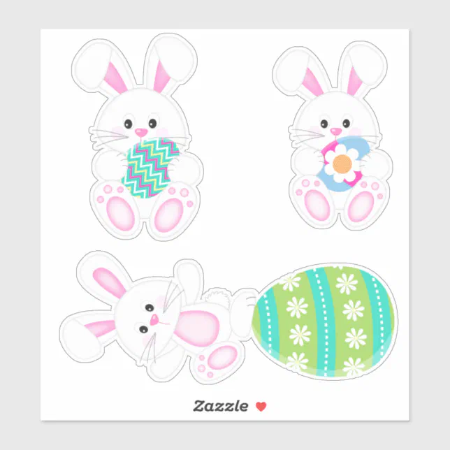 Cute Easter Bunny Sticker | Zazzle