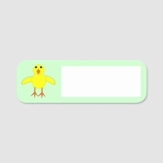 Cute Easter Chick Name Tag | Zazzle