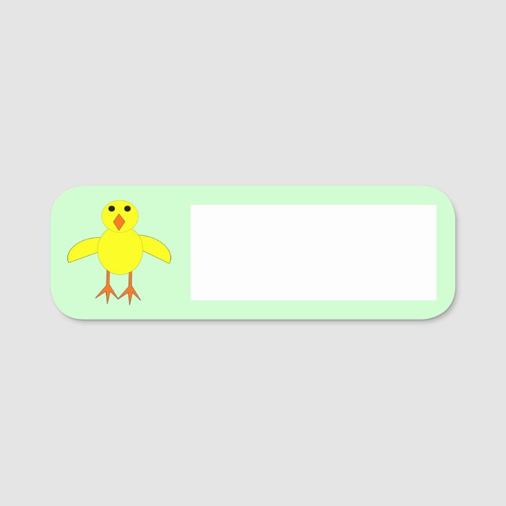 Cute Easter Chick Name Tag | Zazzle