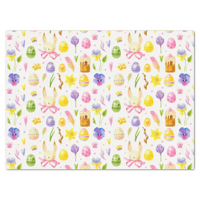 Cute Easter Pattern Tissue Paper | Zazzle