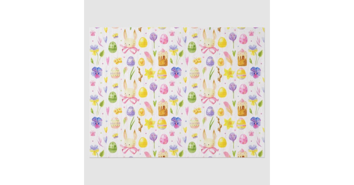 Cute Easter Pattern Tissue Paper | Zazzle