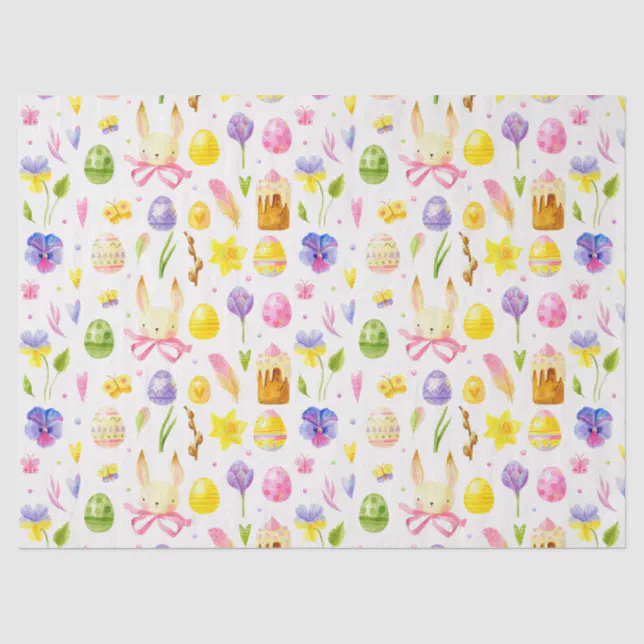 Cute Easter Pattern Tissue Paper | Zazzle