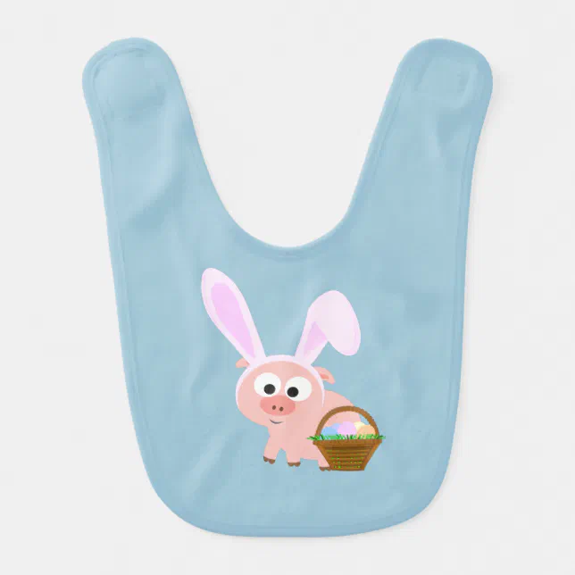 Cute Easter Pig Baby Bib | Zazzle