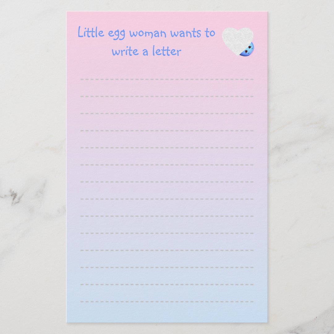 Cute Egg Writing Paper | Zazzle