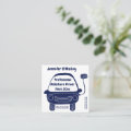 Cute Electric Car Rideshare Driver Promo Code Square Business Card | Zazzle