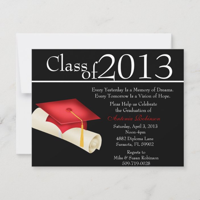 Cute Elegant Graduation Announcement/Invitation Invitation | Zazzle.com