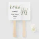 Cute Elegant Greenery Floral Baby Shower Hand Fan | Zazzle