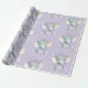 Cute Elephant Baby Girl Purple and Gray Wrapping Paper | Zazzle