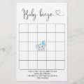 Cute Elephant Boy Baby Shower Bingo Game | Zazzle