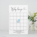 Cute Elephant Boy Baby Shower Bingo Game | Zazzle