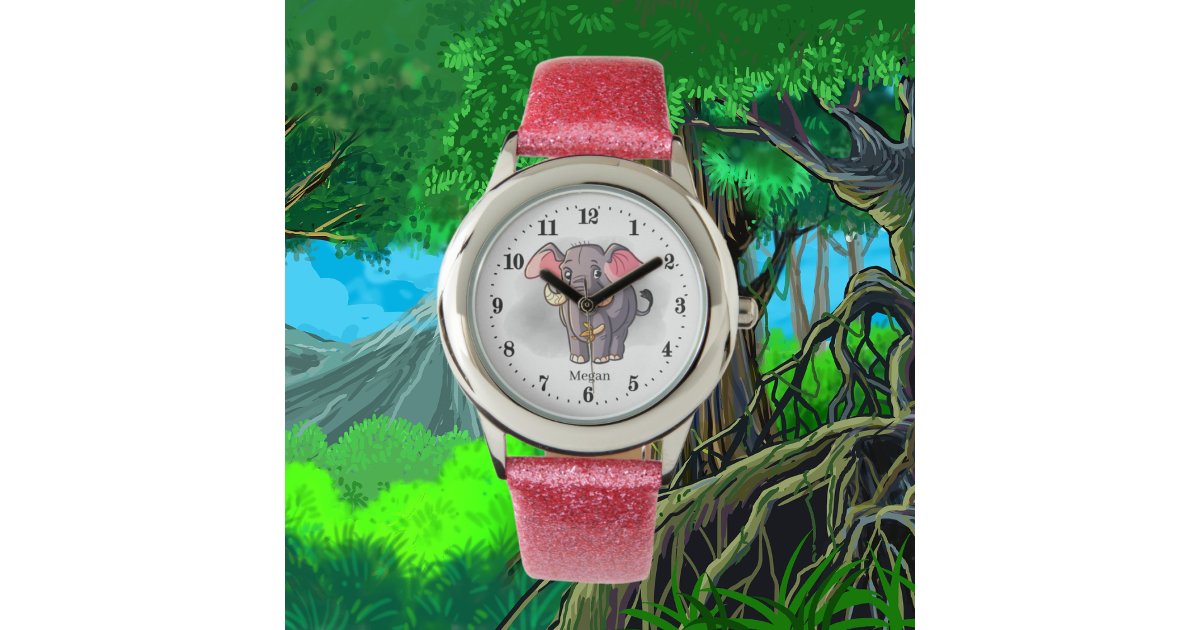 cute elephant lovers animal watch | Zazzle
