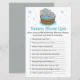 Cute Elephant Nursery Rhyme Quiz baby shower game | Zazzle