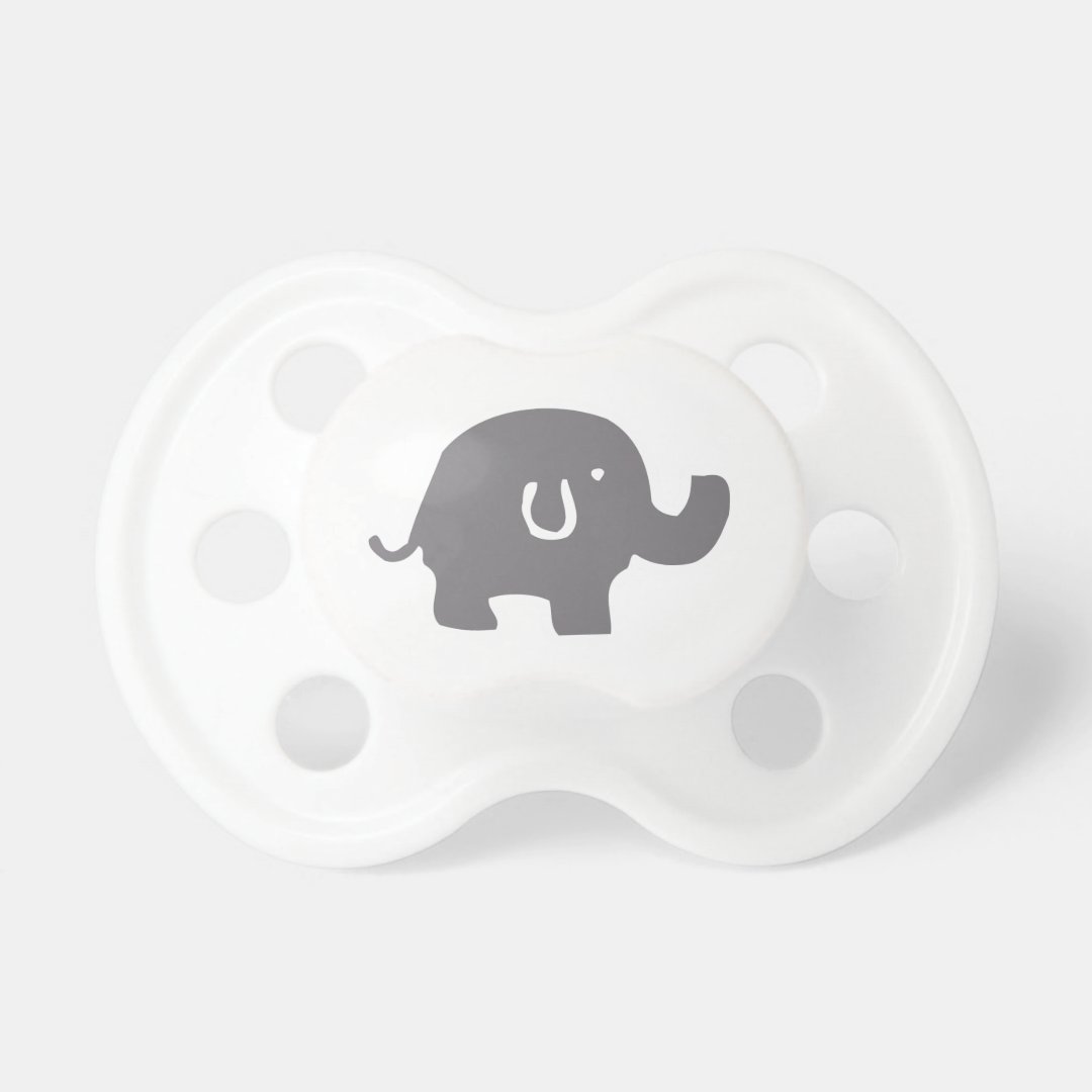 Cute Elephant Pacifier Baby Shower Gift | Zazzle