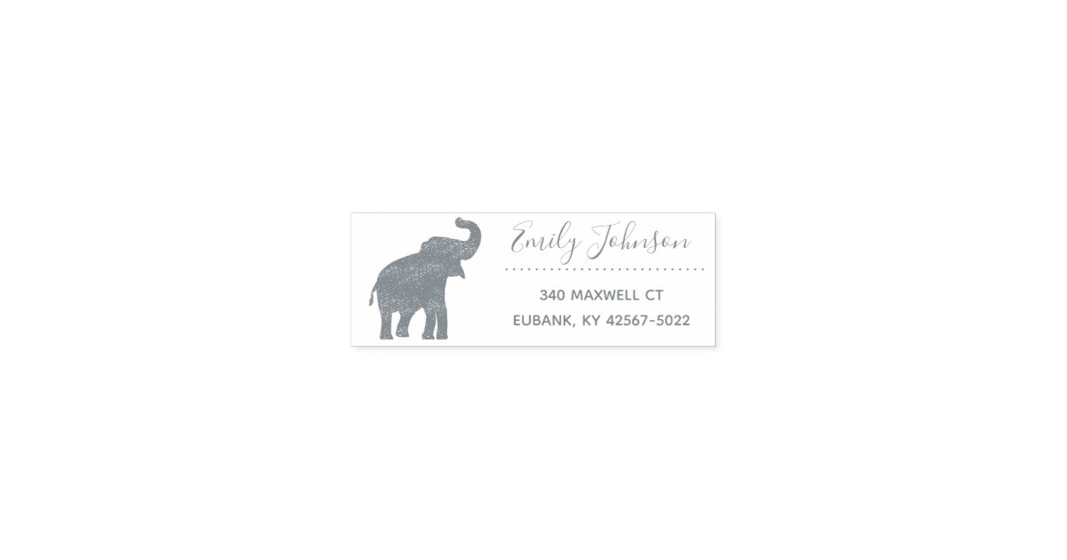 cute elephant self-inking stamp | Zazzle