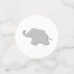 Cute Elephant Yellow Polka Dot Baby Shower Confetti | Zazzle