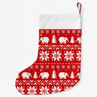 Cute Elephants Christmas Sweater Pattern Festive Small Christmas ...