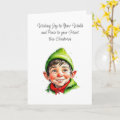Cute Elfish Boy | Joy to your World Christmas Card | Zazzle