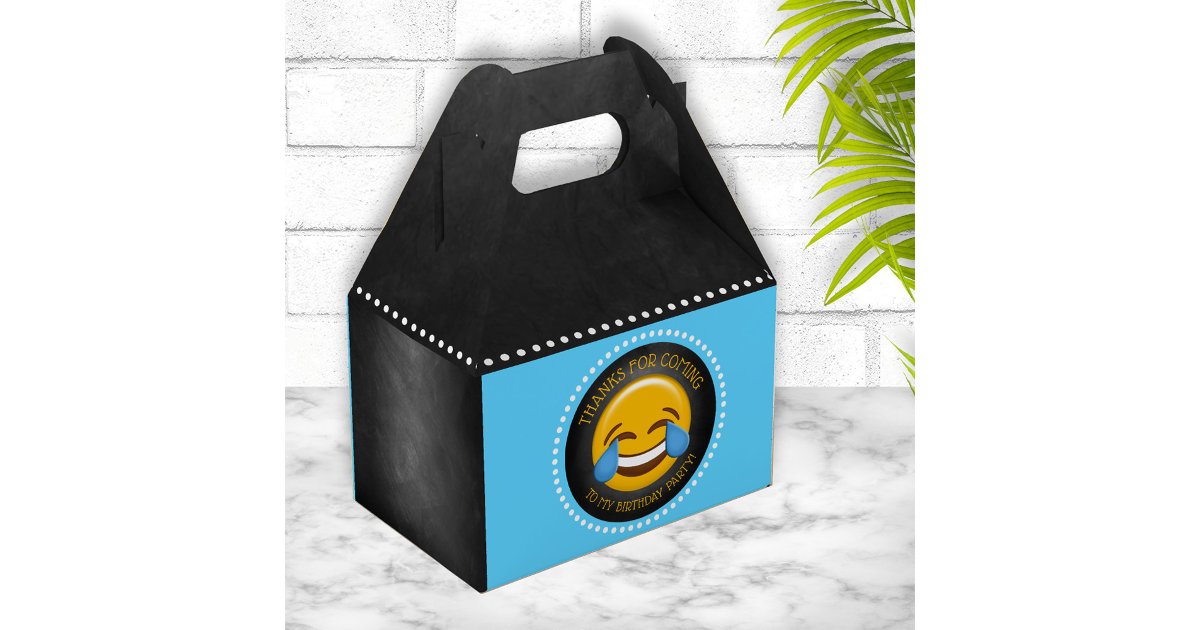 Cute Emoji Birthday Party Favor Boxes | Zazzle