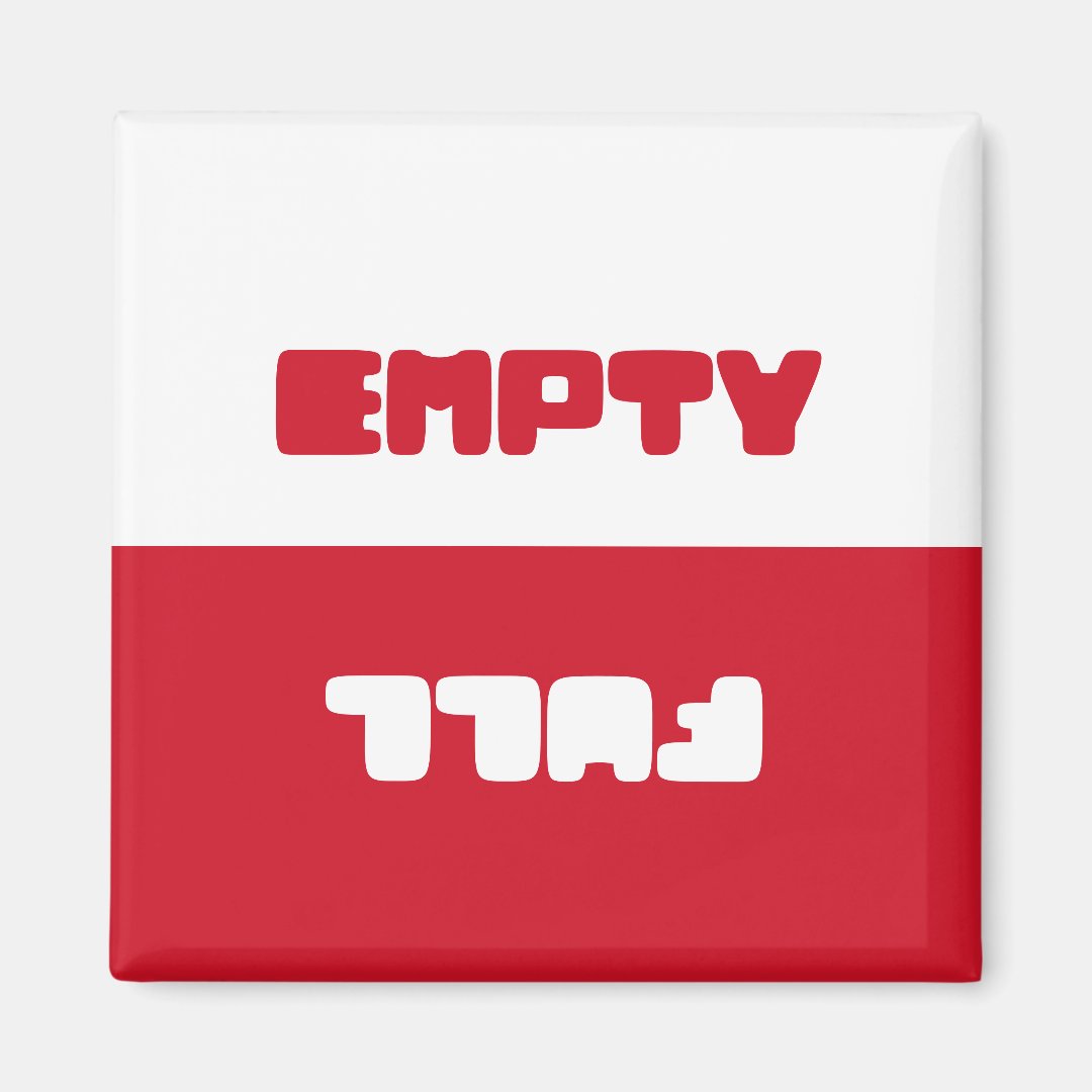 Cute Empty or Full dishwasher Magnet | Zazzle