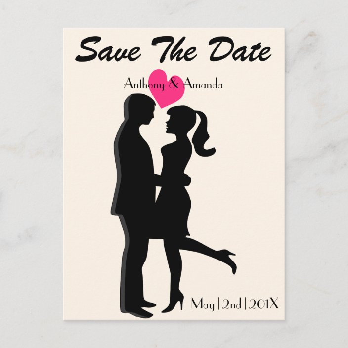 Cute Engagement & Save the Date Postcard | Zazzle.com