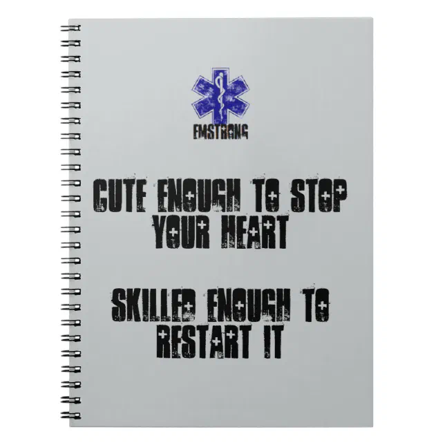 Cute Enough To Stop Heart Skill Enough To Restart Notebook | Zazzle