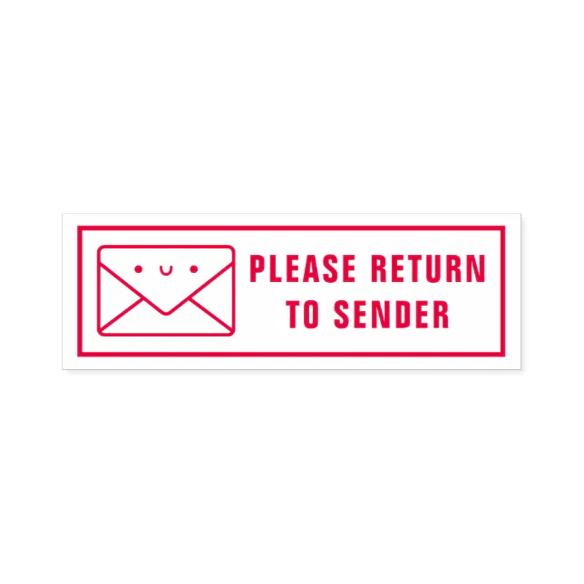 Cute Envelope Doodle Please Return To Sender Self-inking Stamp | Zazzle