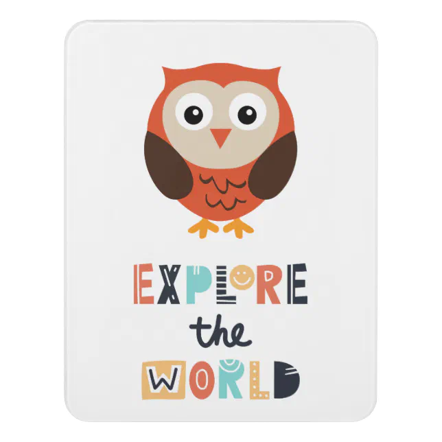 Cute Exploring Owl Door Sign | Zazzle
