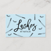 Cute Eyelash Extensions Lash Makeup Artist Blue Business Card | Zazzle