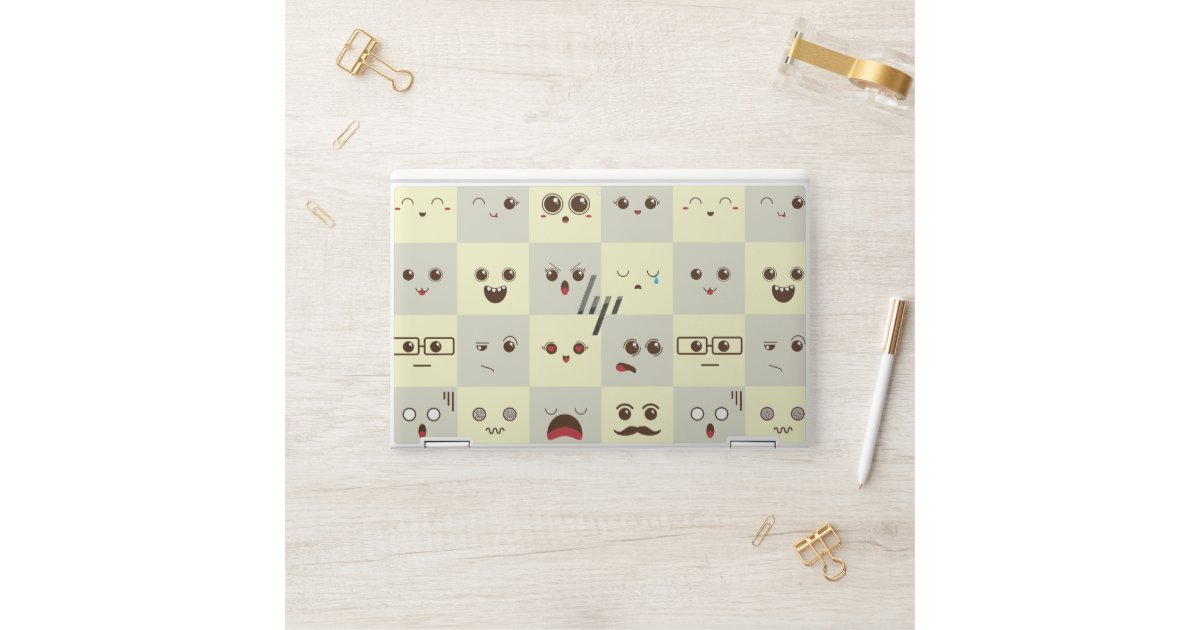 Cute face HP laptop skin | Zazzle