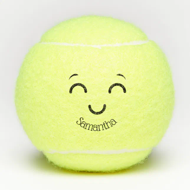 Cute Face Tennis Ball | Zazzle