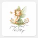 Cute Fairy First Birthday Square Sticker | Zazzle