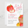 Cute fall apple kid birthday party invitation | Zazzle