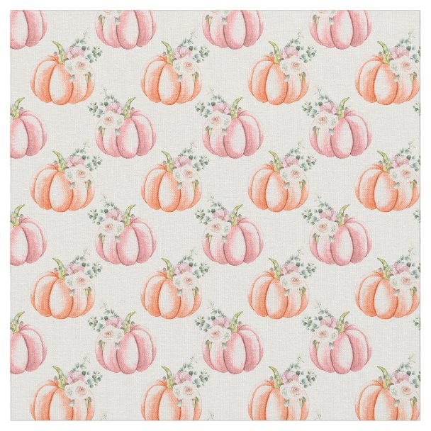 Cute Pink Floral Pattern Fabric | Zazzle