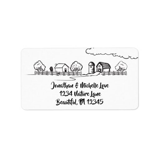 Cute Farm Return Address | Barnyard Address Label | Zazzle